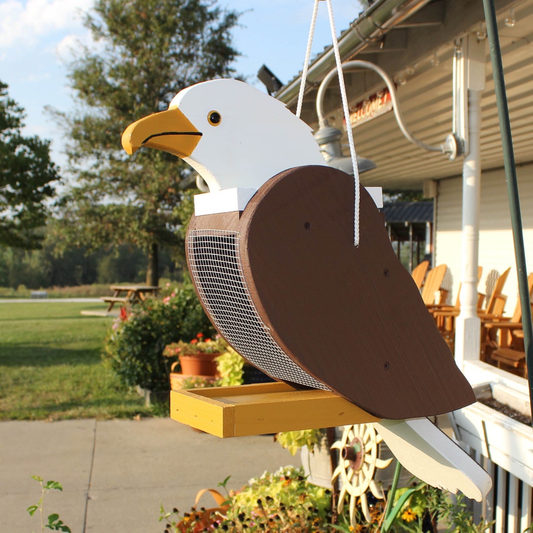 Amish-made Bird Feeder: Bald Eagle - Etsy