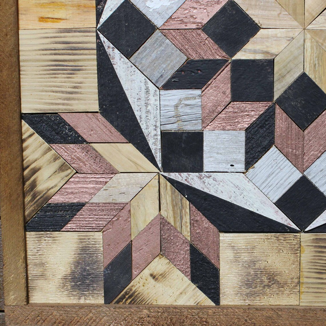 Amish Barn Quilt Wall Art 20.5 X 20.5 Metallic Cooper and - Etsy