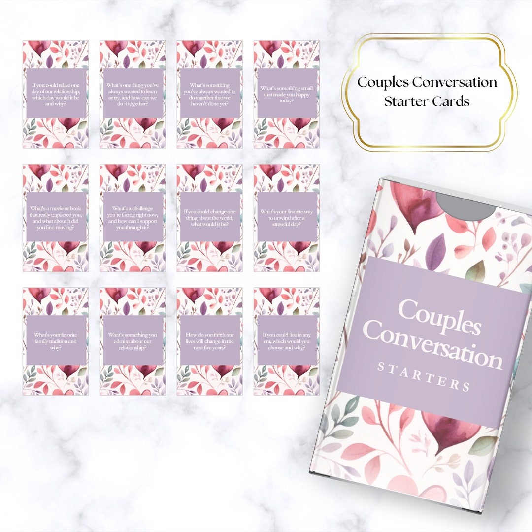 Conversation Starters | Dinner Card |customizable Printable Valentine's ...