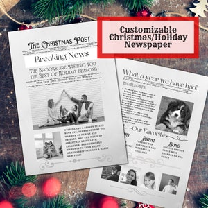 Christmas Newsletter Template | New Year’s, Holiday Newsletter ...