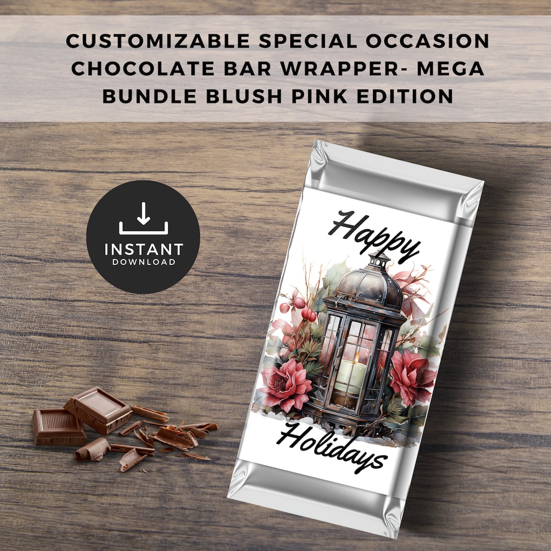Customizable Chocolate Bar Wrapper, Instant Download, Wedding|printable ...