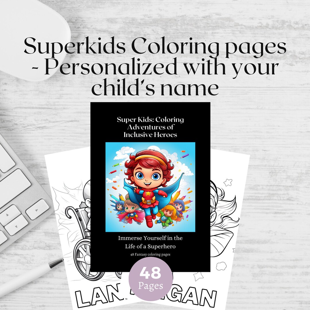 Personalized Coloring Pages Printable |superhero Custom Name Coloring ...