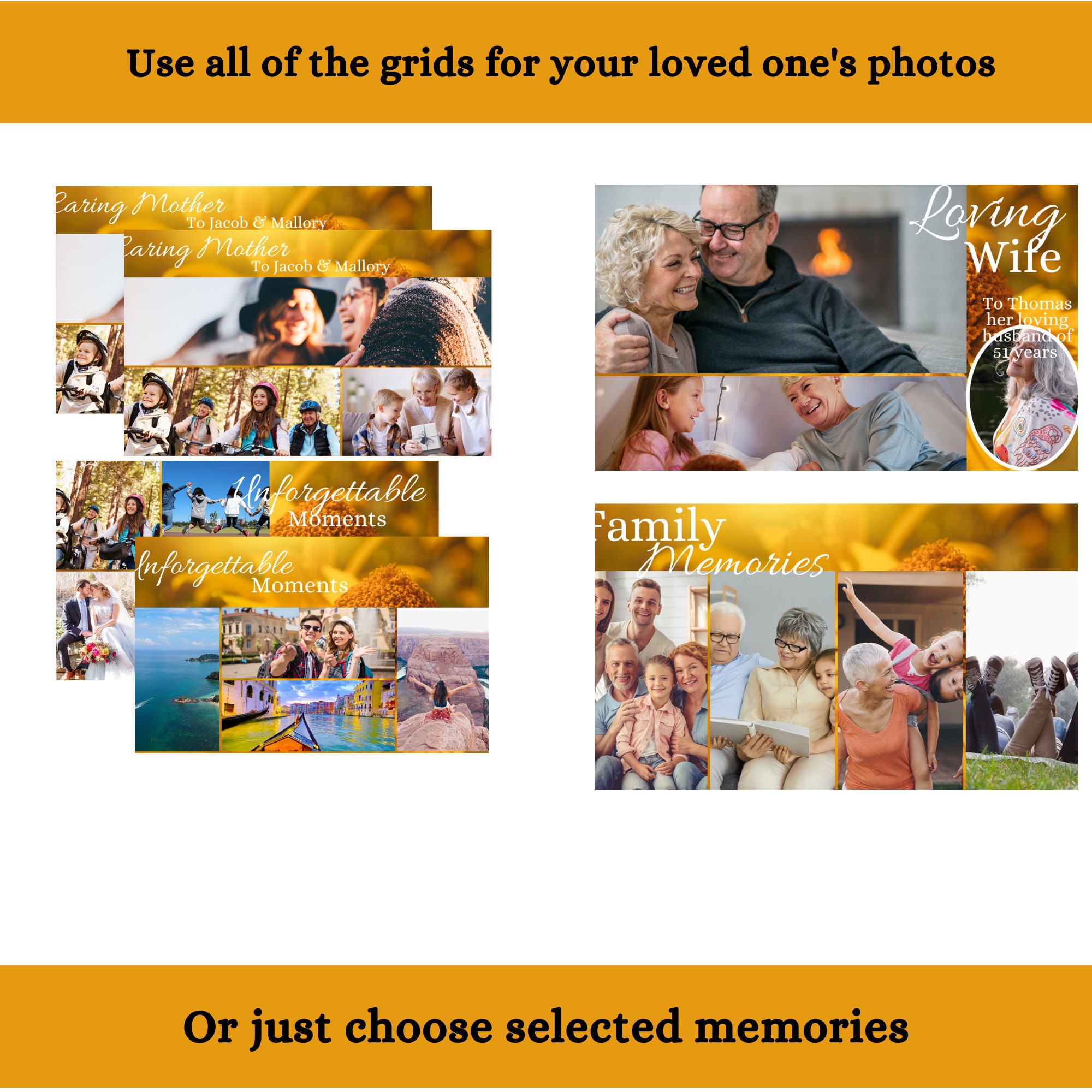 Funeral Photo Slideshow Template, Memorial Video for Woman, Celebration ...
