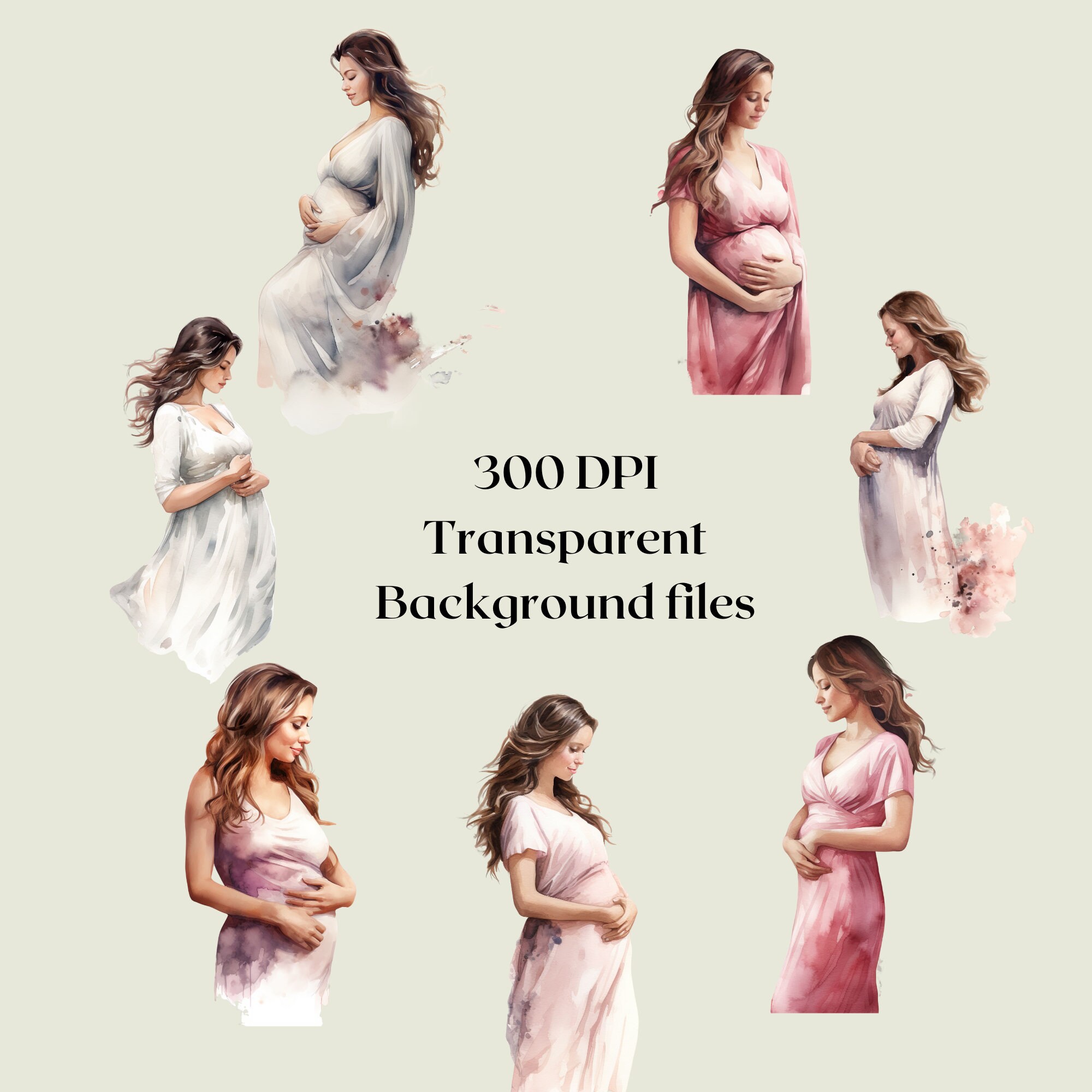 Pregnancy Clipart | Instant Download | Transparent Png | Pregnancy ...