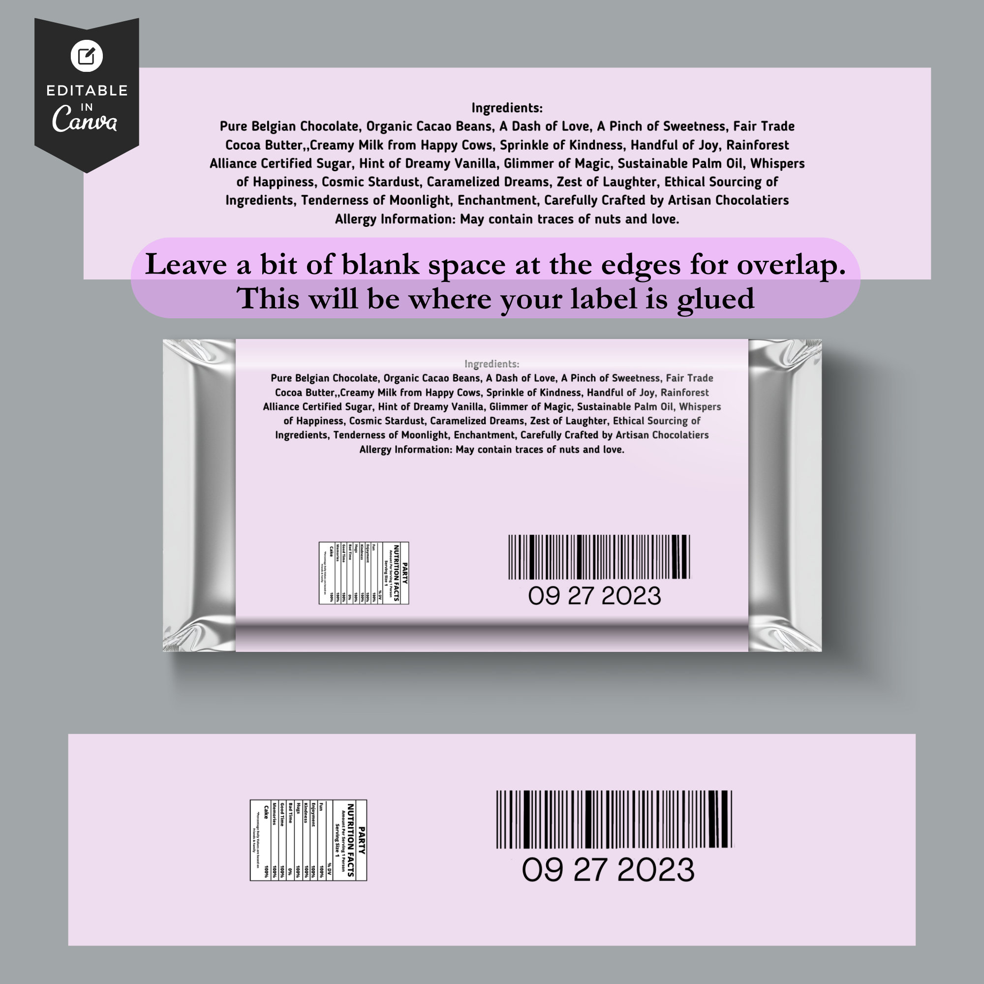 Customizable Chocolate Bar Wrapper, Instant Download, Wedding|printable ...