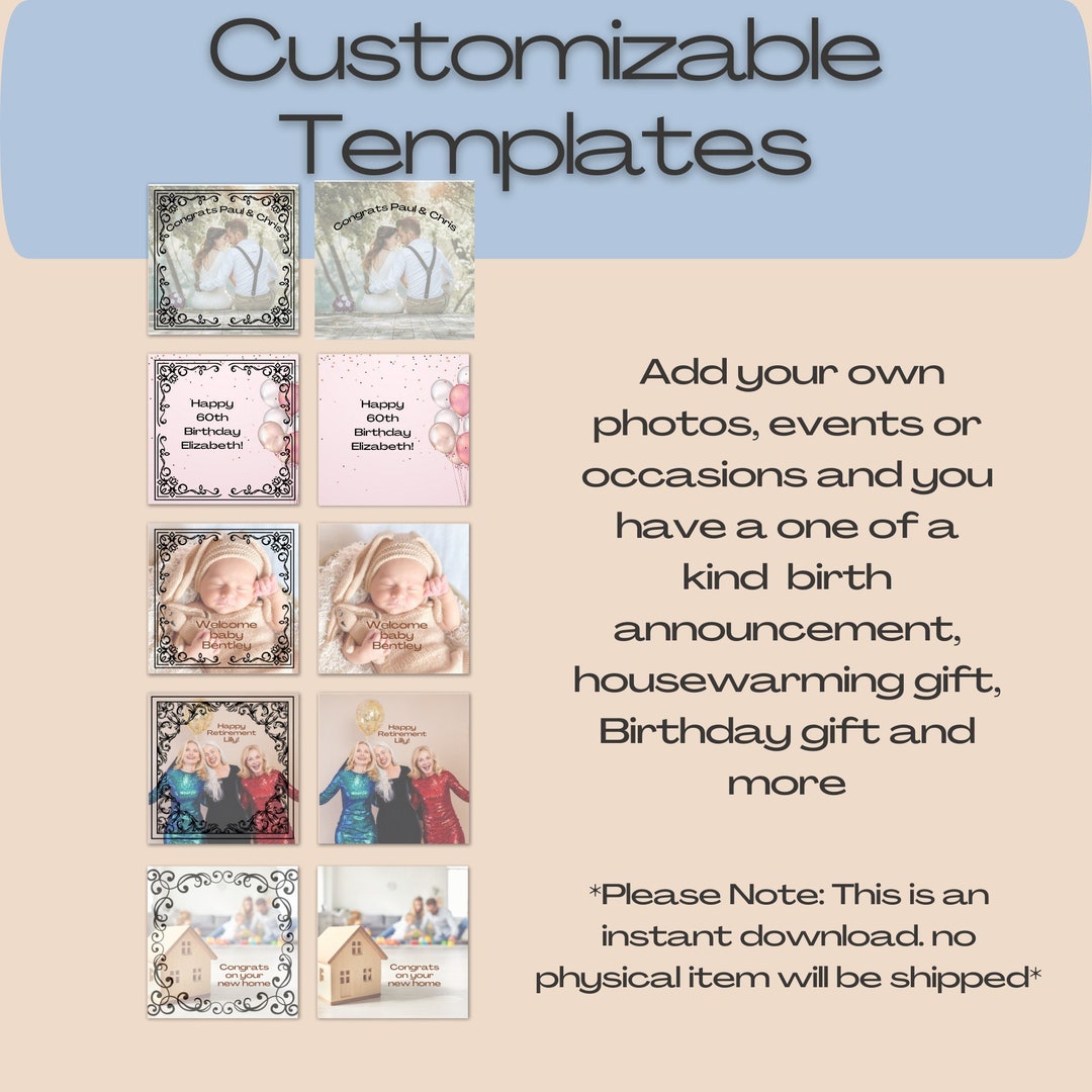 Customizable Special Occasion Templates, Birthdays, Anniversaries ...