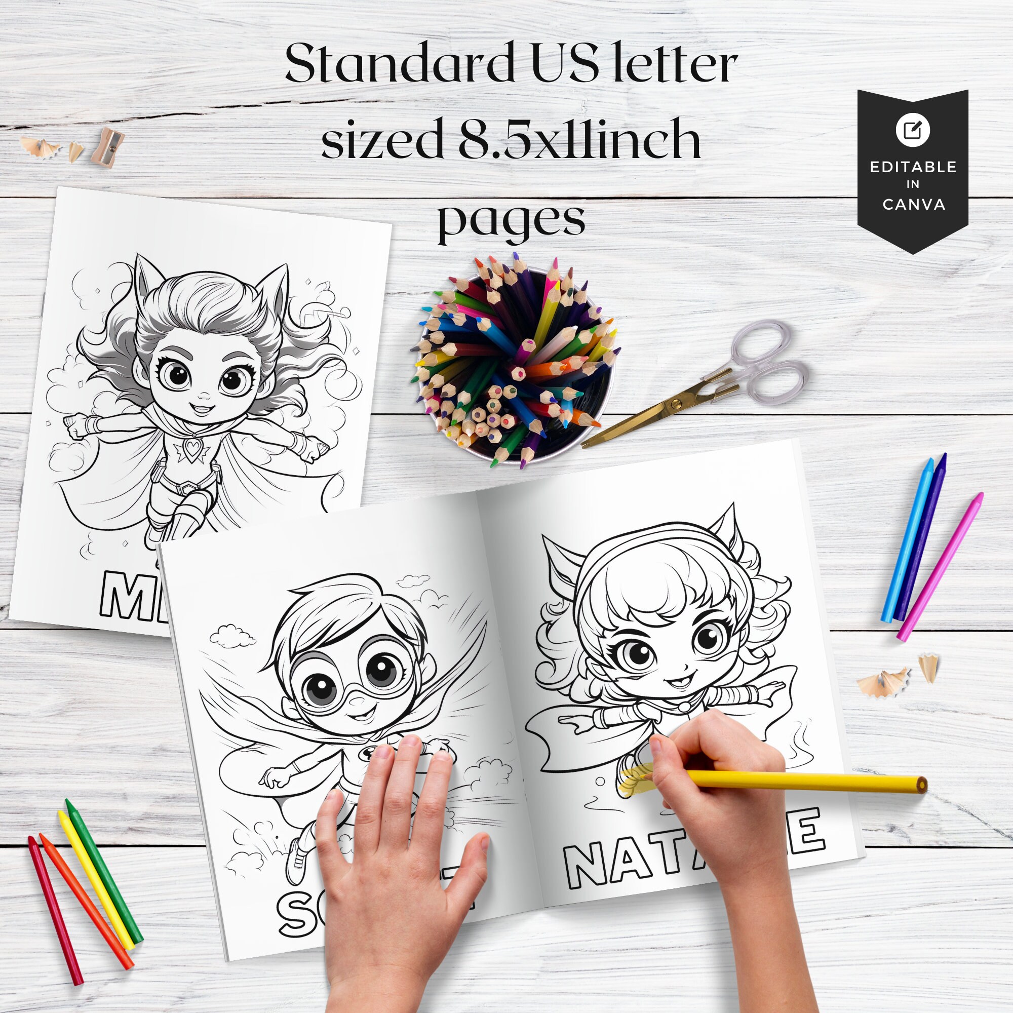 Personalized Coloring Pages Printable |superhero Custom Name Coloring ...