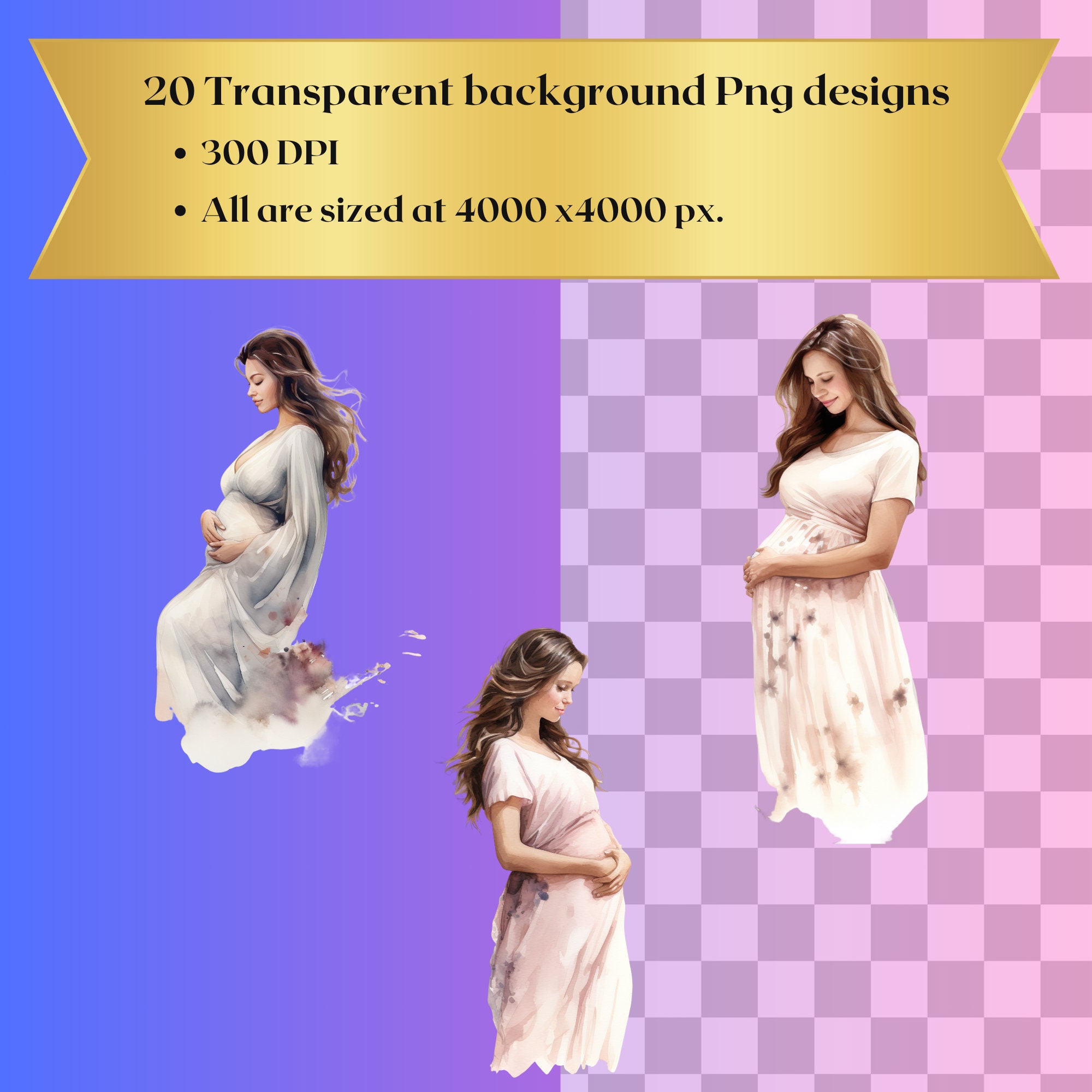 Pregnancy Clipart Instant Download Transparent Png Pregnancy ...