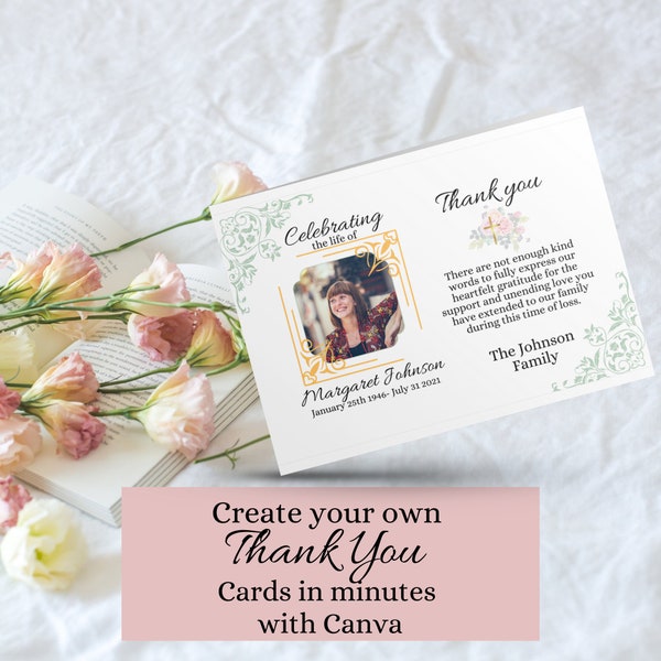 In Loving Memory Canva Template - Etsy