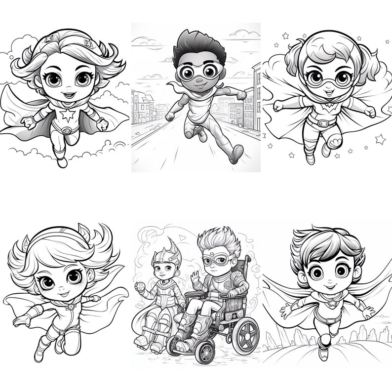 Coloring Pages Printable |superhero Coloring Pages |digital Download ...