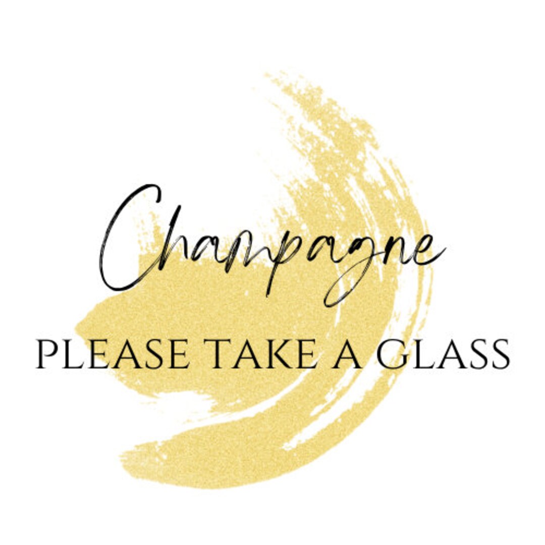 Champagne Wall Sign Template - Etsy