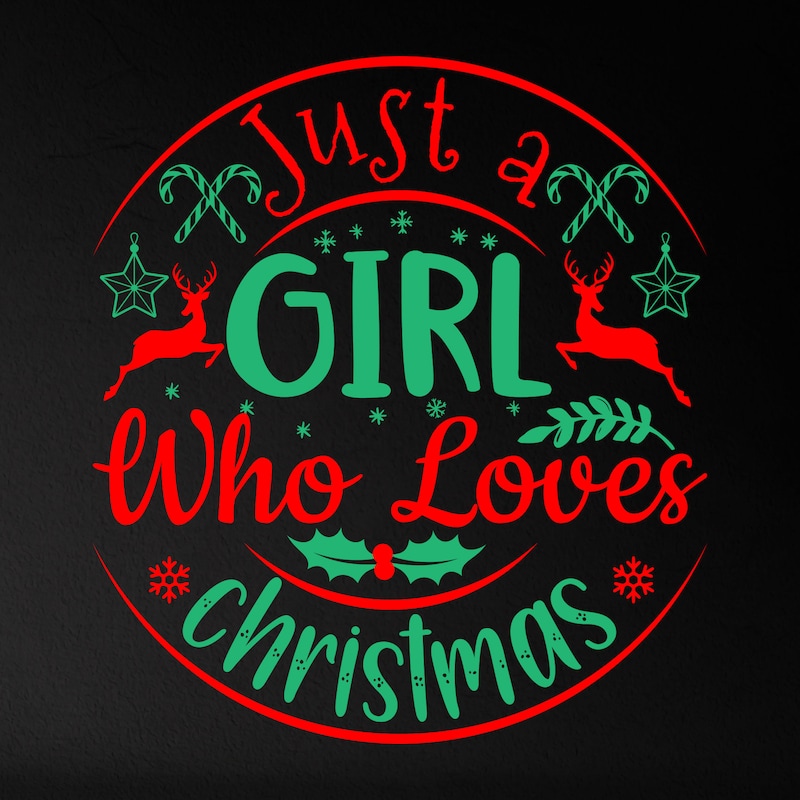 Girls Christmas Shirt Svg - Etsy
