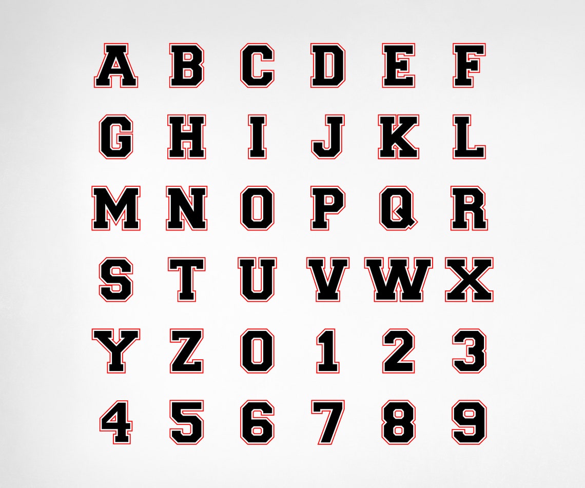 Varsity Font Svg Sport Font Svg Baseball Font Svg Softball - Etsy France