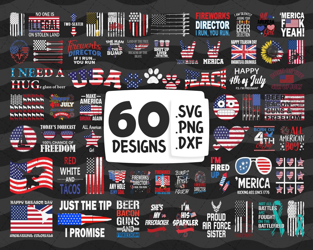 4th of July Mega Bundle, Independence Day SVG, Fourth of July SVG ...