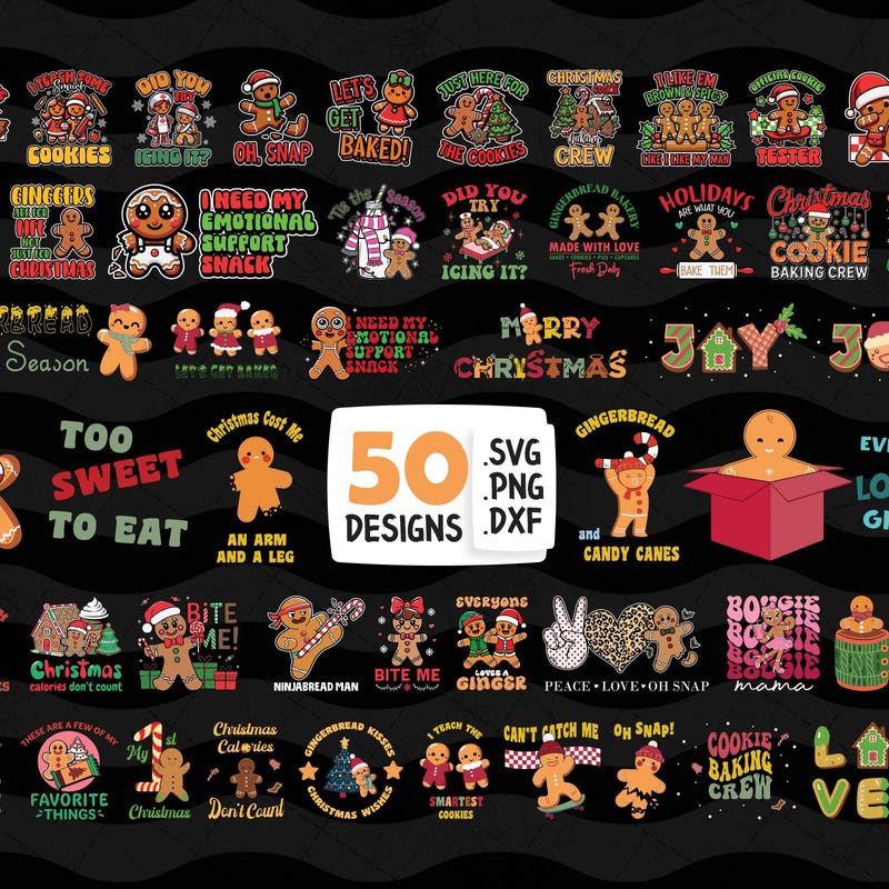 Gingerbread Svg - Etsy