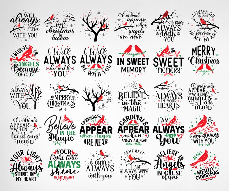 Christmas Cardinal Ornament Svg Bundle Christmas Svg - Etsy