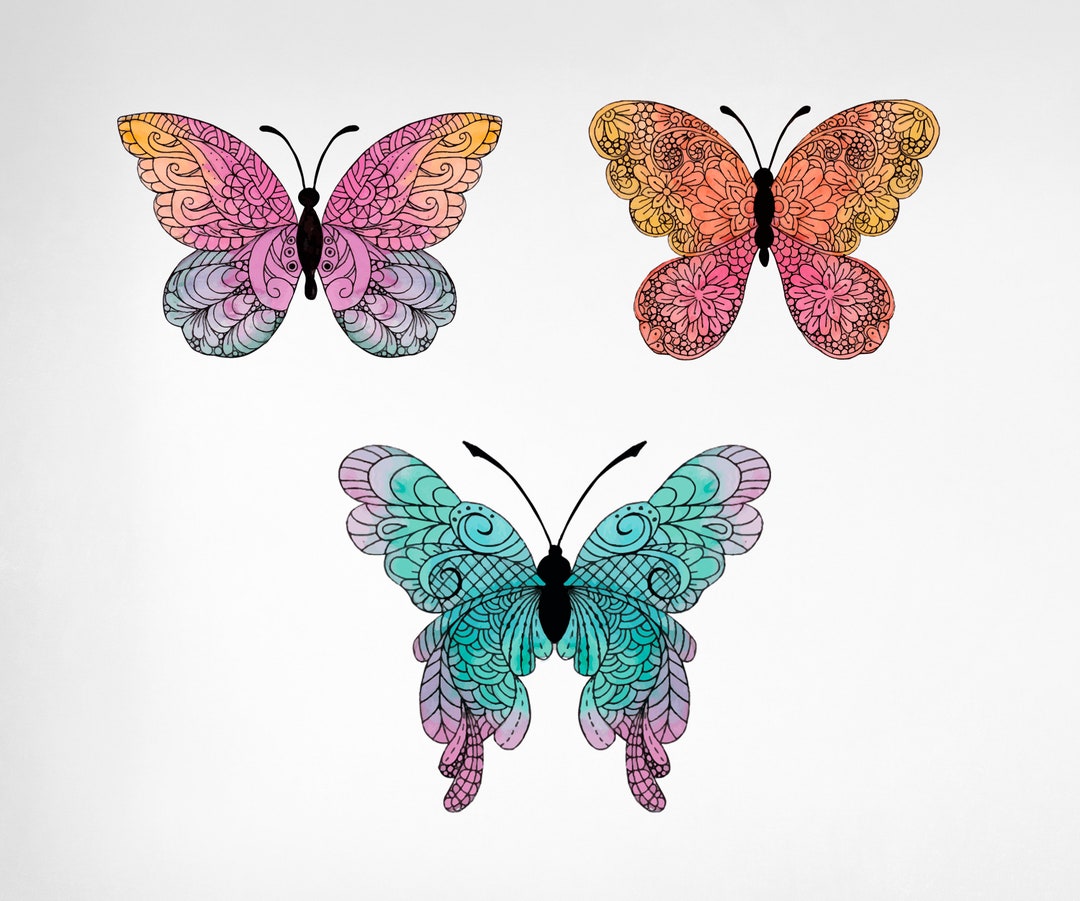 Butterfly Svg, Butterfly Svg Bundle, Mandala Butterfly Svg, Floral ...