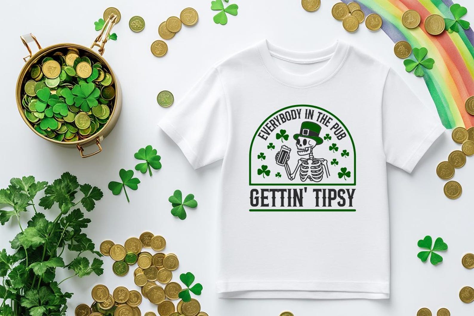 Tipsy Skeleton St Patricks Day SVG PNG: Pub Humor Design (digital ...