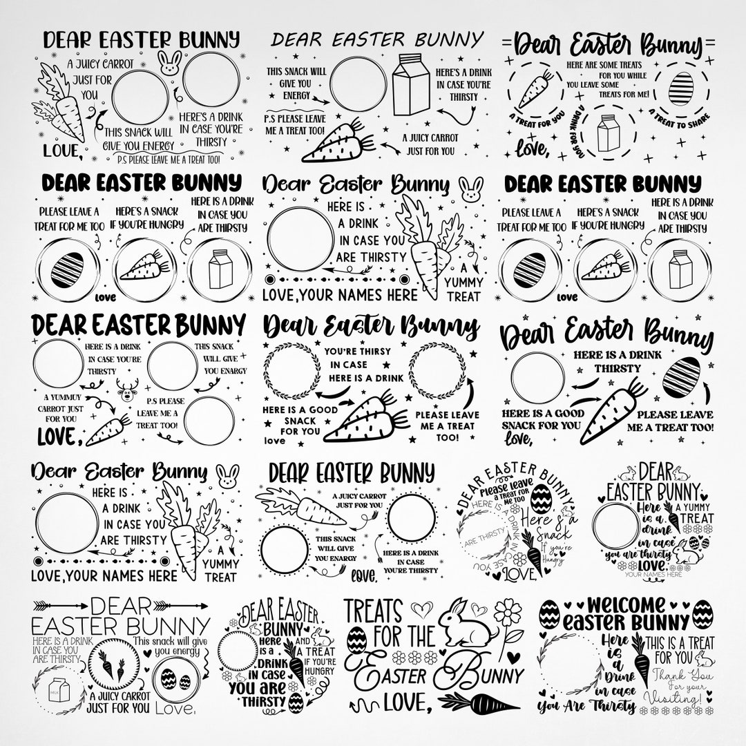 Easter Bunny Tray Svg, Easter Tray Svg, Dear Easter Cookie Tray Svg ...