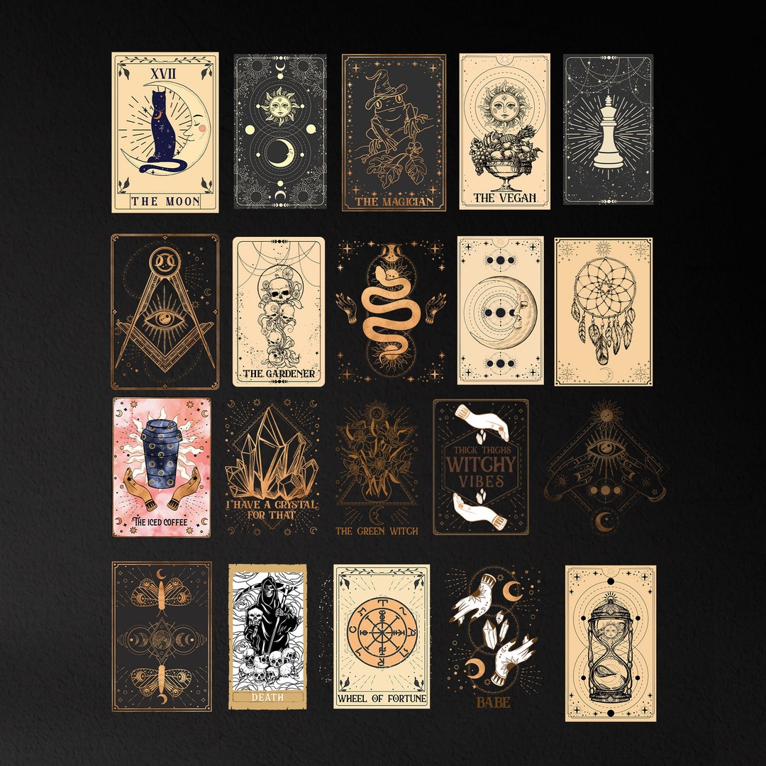 Mystical Tarot Cards PNG Bundle: Sublimation Graphics (digital Download ...