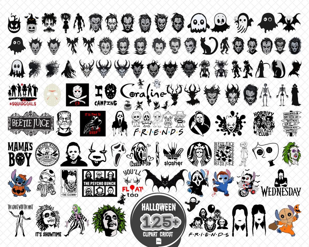 Mega Horror SVG Bundle, Halloween SVG Bundle, Horror Friends SVG ...