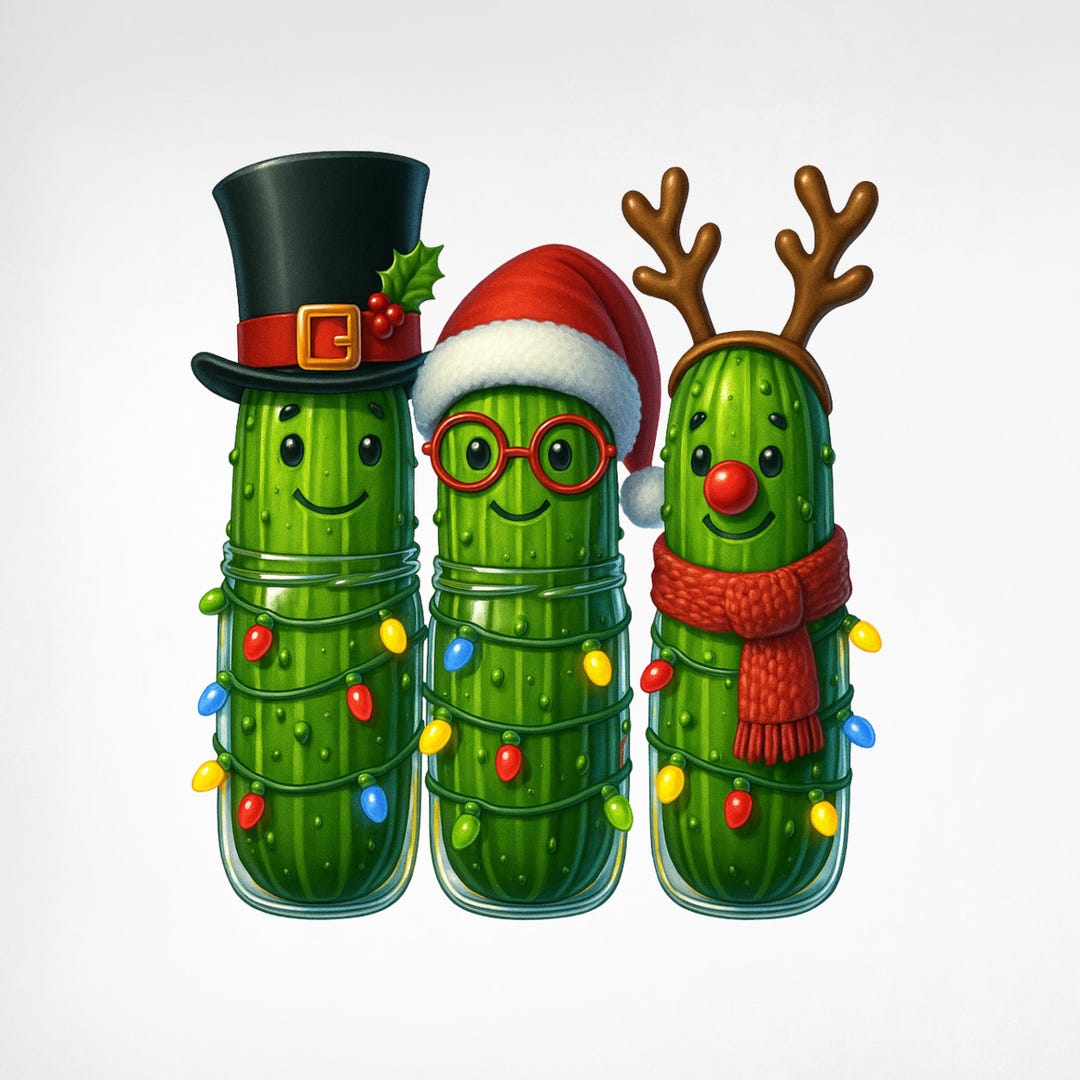 Funny Christmas Pickle Png, Pickles Clipart, Christmas Pickles, Holiday ...