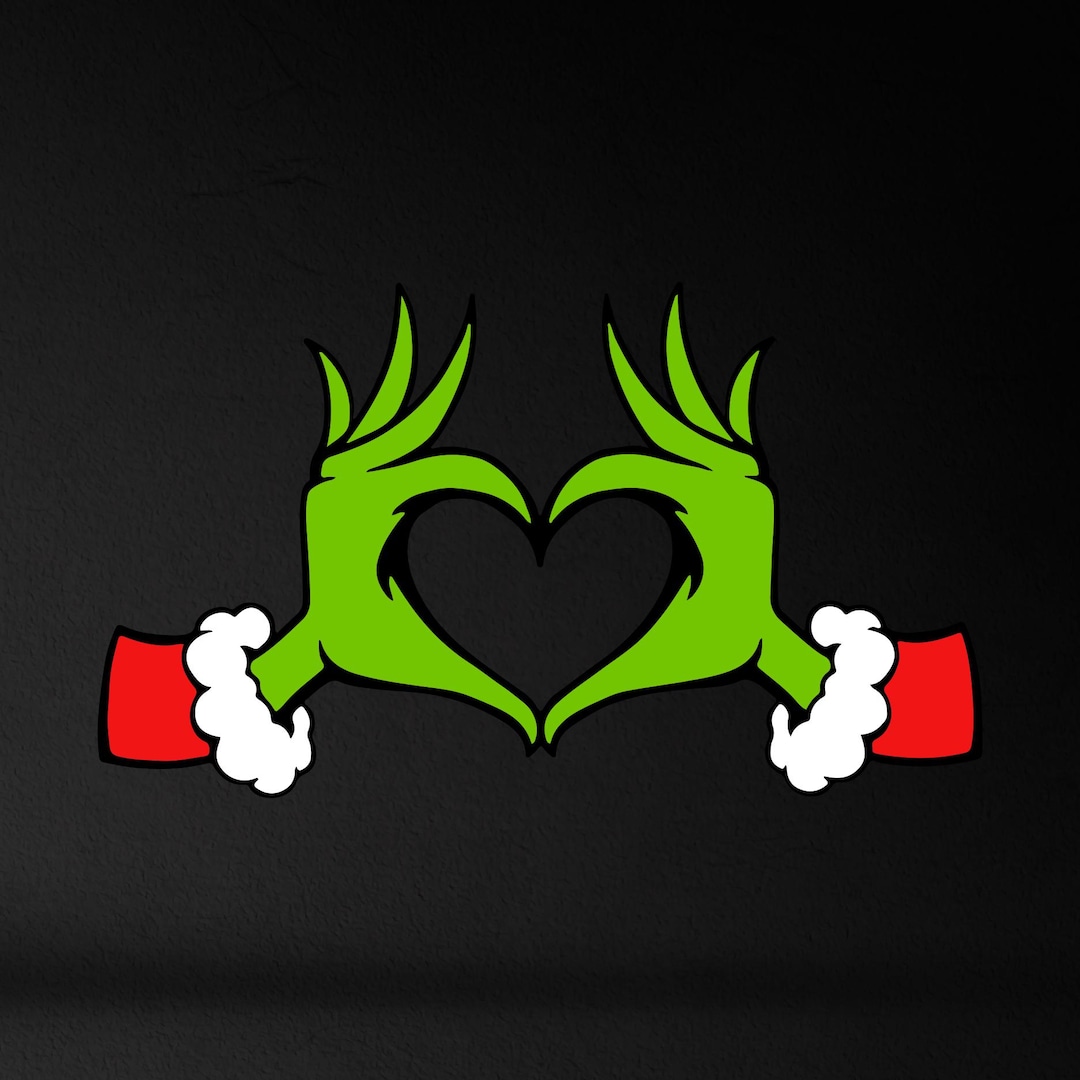 Corazón de Grinch Svg, Grinch de Navidad Svg, Feliz Navidad Svg ...