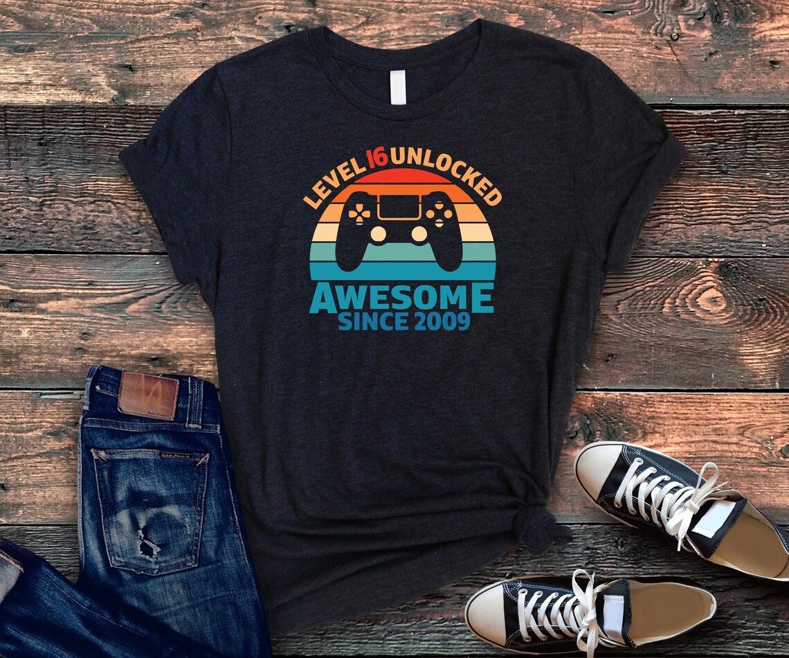 Level 16 Unlocked SVG: 16th Birthday Video Game Design (digital ...