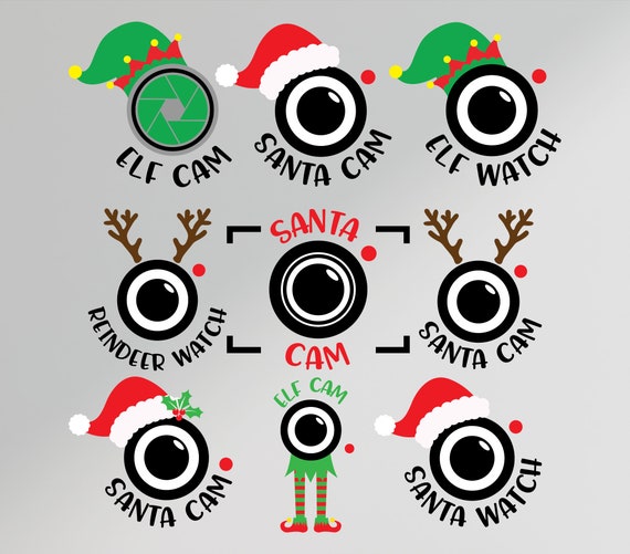 Santa Cam Svg Christmas SVG Bundle Elf Watch Svg Reindeer | Etsy