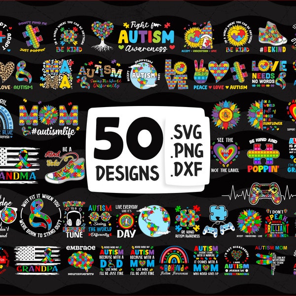 Autism Awareness Svg - Etsy