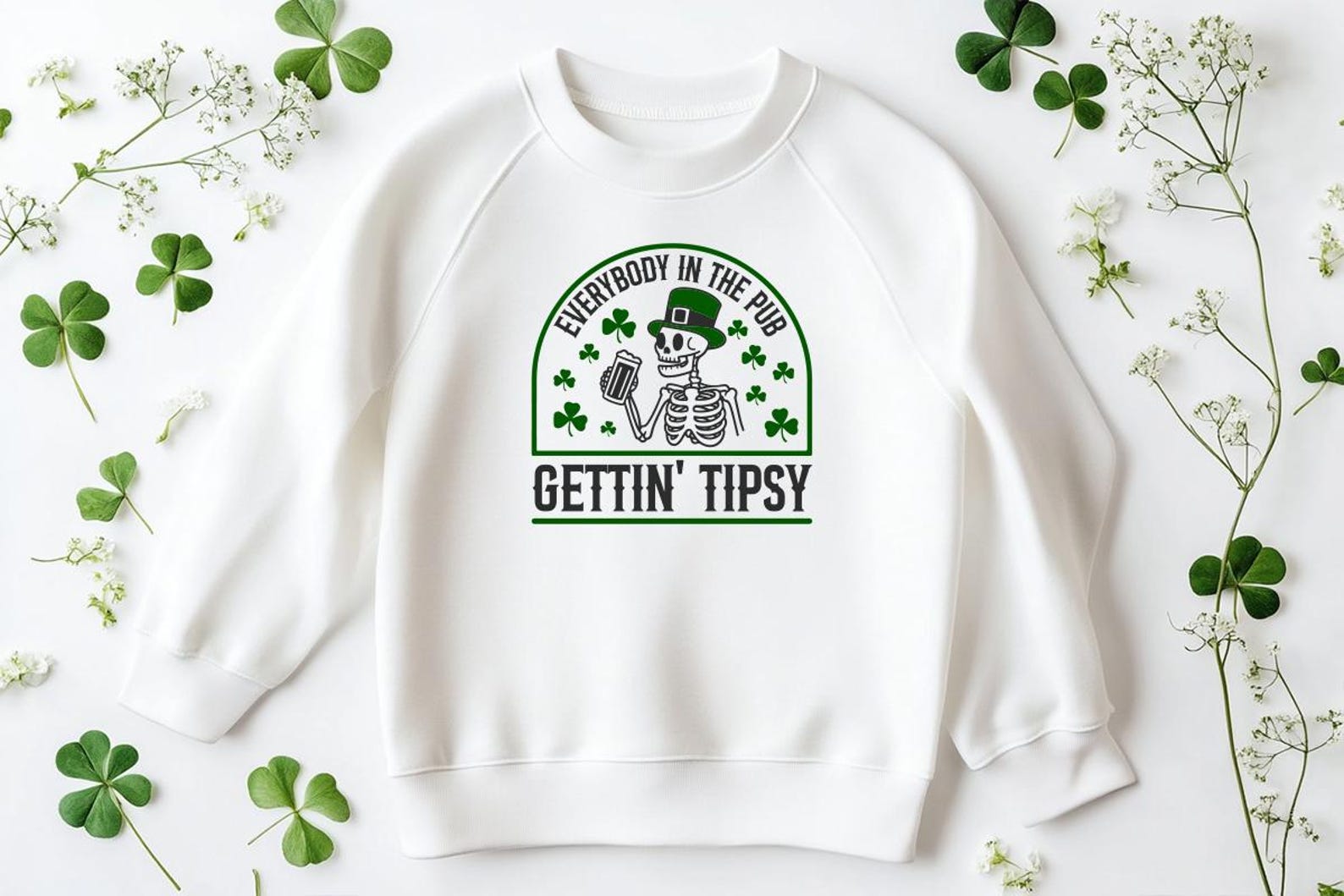 Tipsy Skeleton St Patricks Day SVG PNG: Pub Humor Design (digital ...