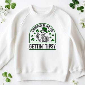 Tipsy Skeleton St Patricks Day SVG PNG: Pub Humor Design (digital ...
