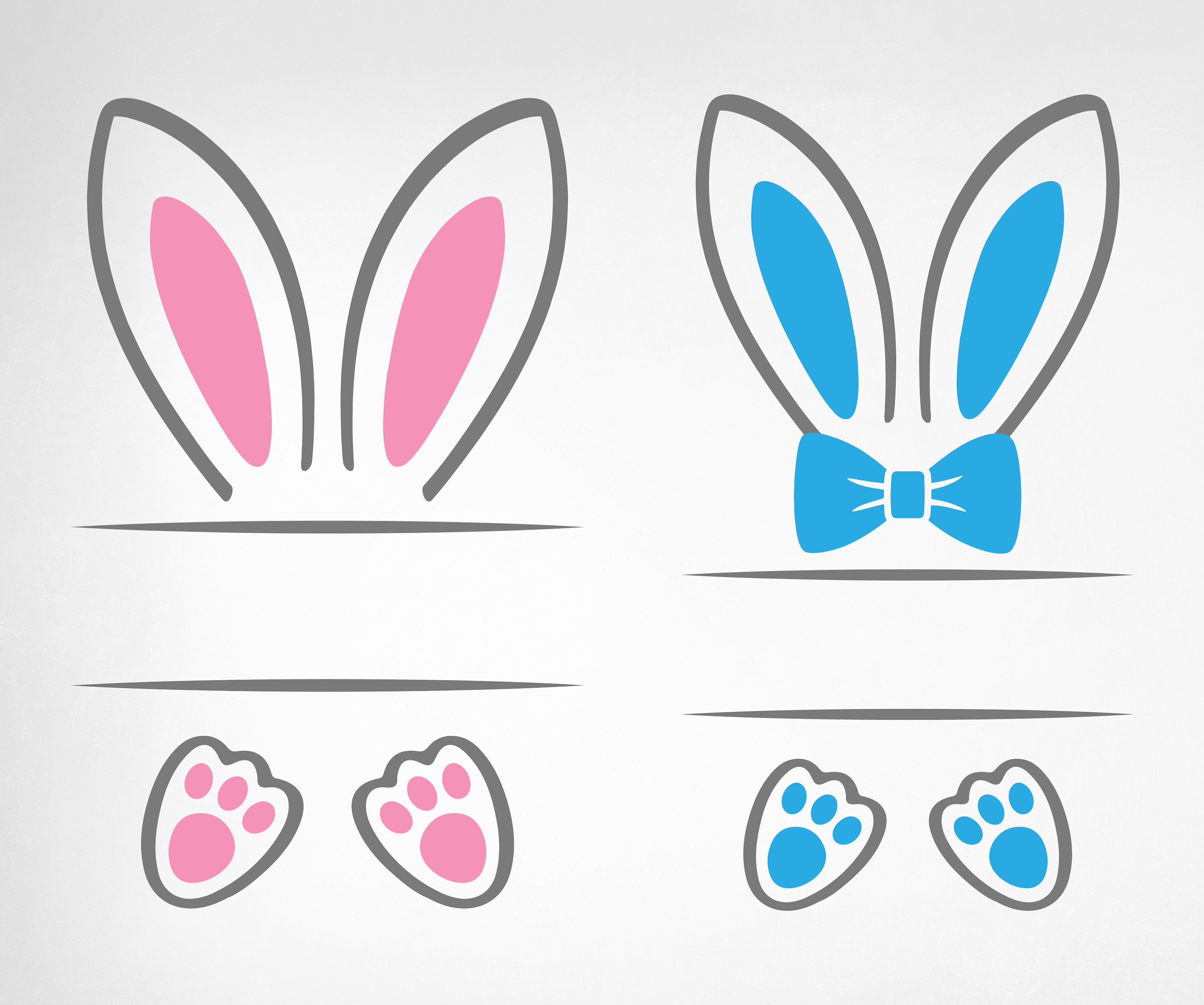 Bunny SVG Easter SVG Bunny Split Svg Cute Bunny Svg Bunny | Etsy