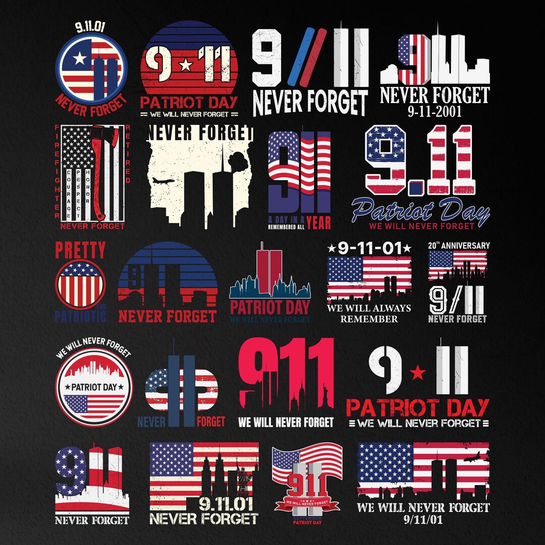 Never Forget 9/11 Svg, Patriot Day 9/11 Svg, Memorial 9/11 Svg, We Will ...