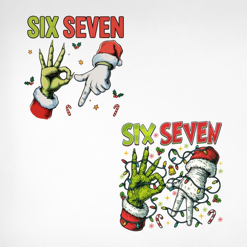 67 Grinch and Santa Hands - Etsy