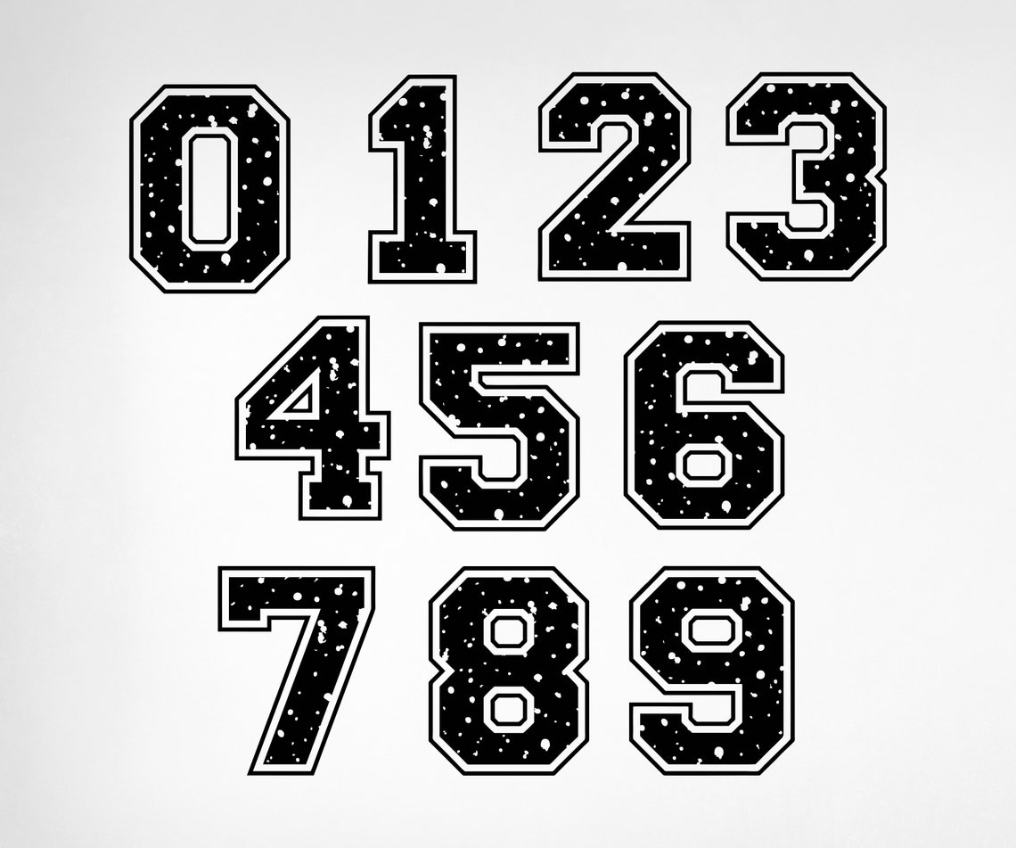 Varsity Numbers Svg Sport Font Svg Baseball Font Svg - Etsy Canada