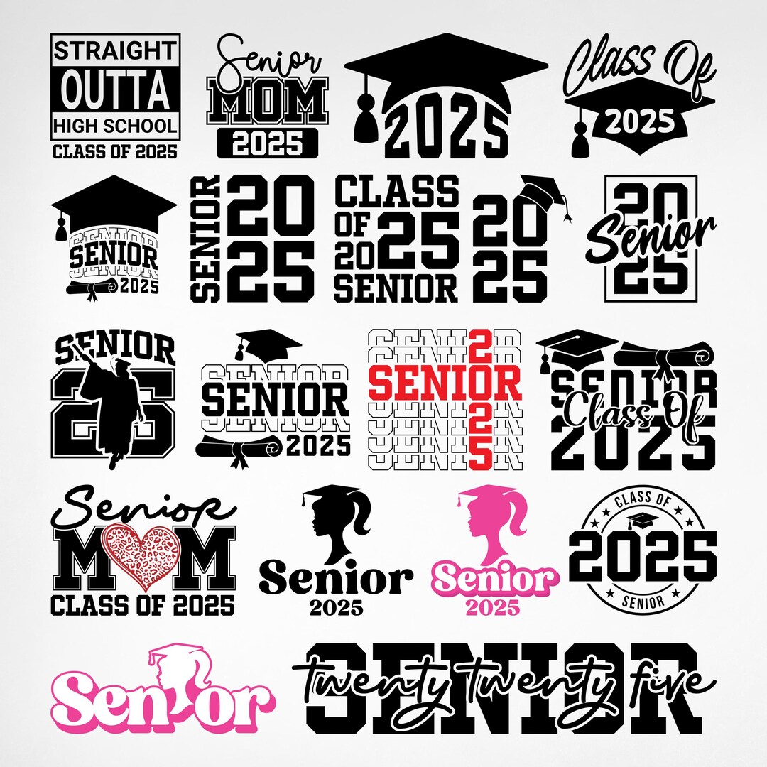 Senior 2025 SVG Bundle, Senior 2025 SVG, Graduation Svg Bundle, Senior ...