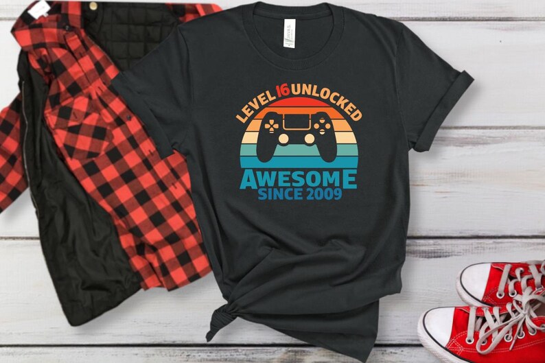 Level 16 Unlocked SVG: 16th Birthday Video Game Design (digital ...