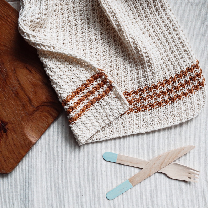 Large Farmhouse Dishcloth Knitting Pattern, Easy Knit Pattern for ...