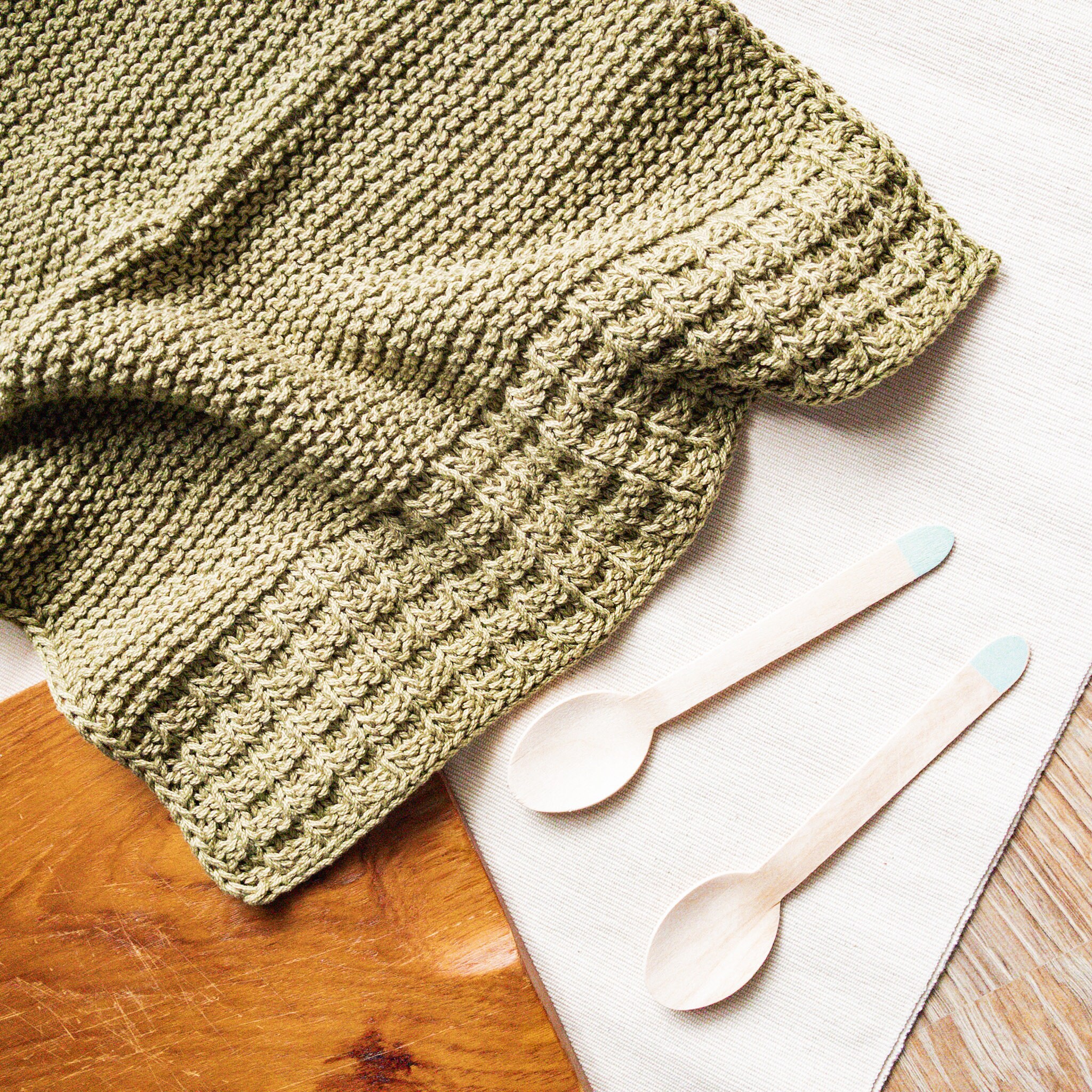 Beginner Kitchen Towel Knitting Pattern, Easy Knit Project, DIY Kitchen ...