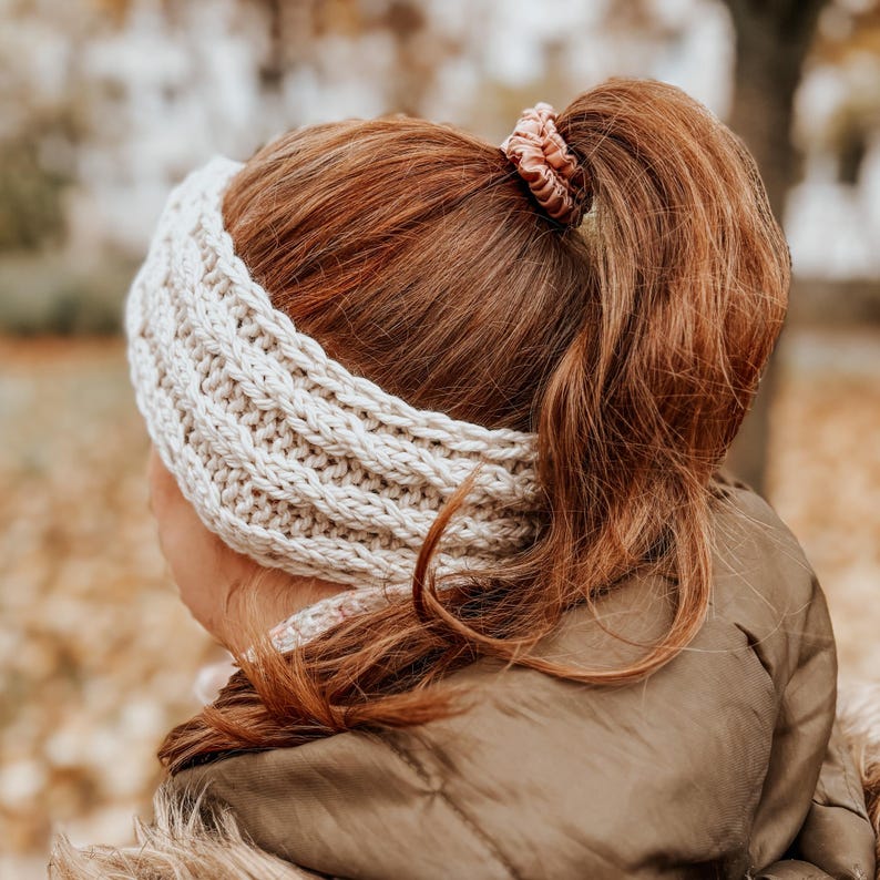 Chunky Headband Knitting Pattern, Cable Knit Twist Headband, Easy ...