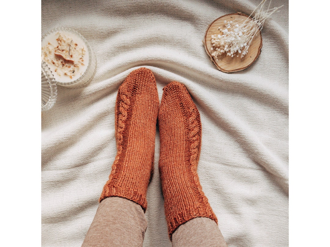 Cable Sock Knitting Pattern, Cozy Cabin Socks, Winter Socks Pattern ...