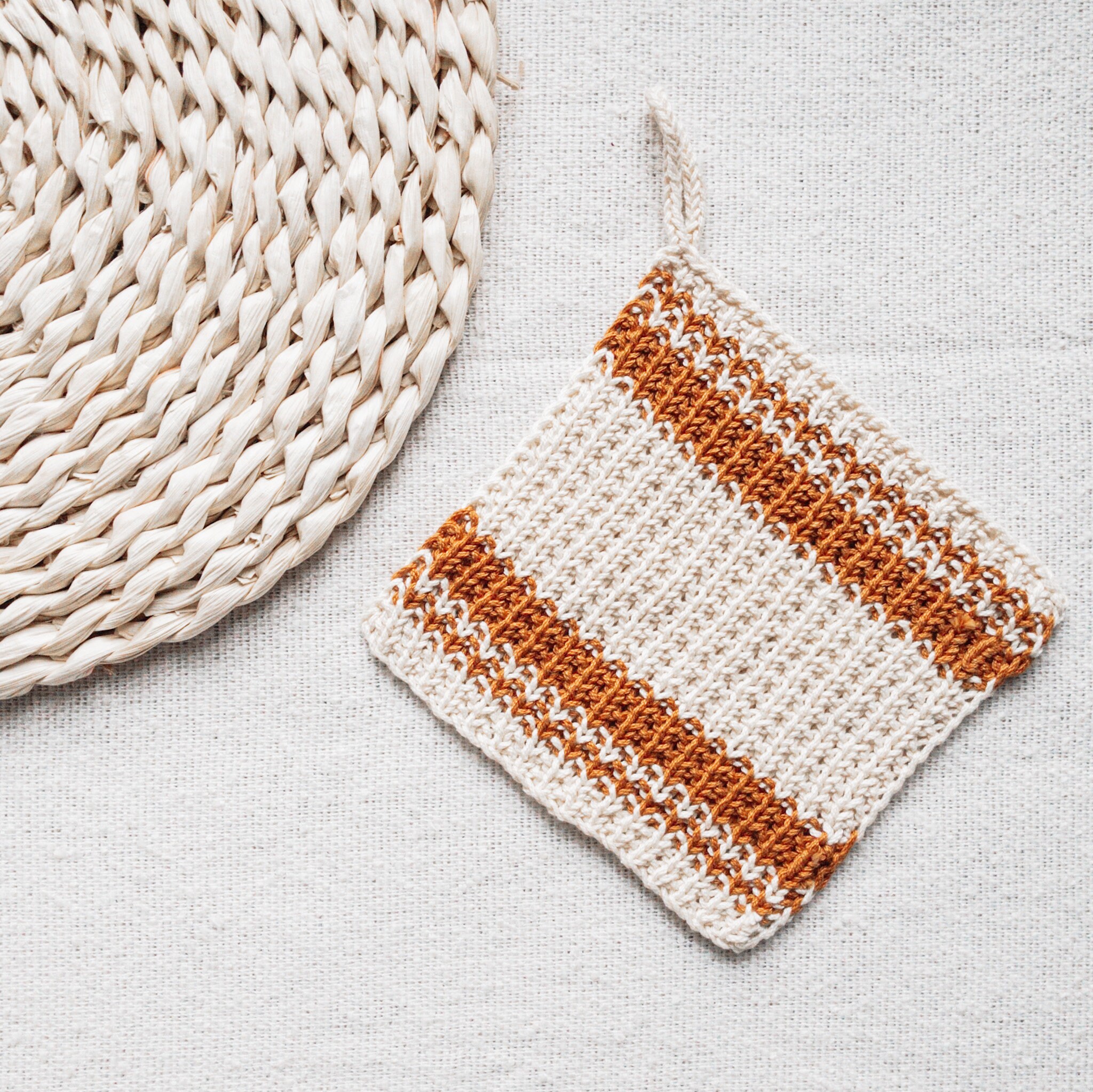 Easy Farmhouse Chic Kitchen Towel and Dishcloth Knitting Pattern, Easy ...