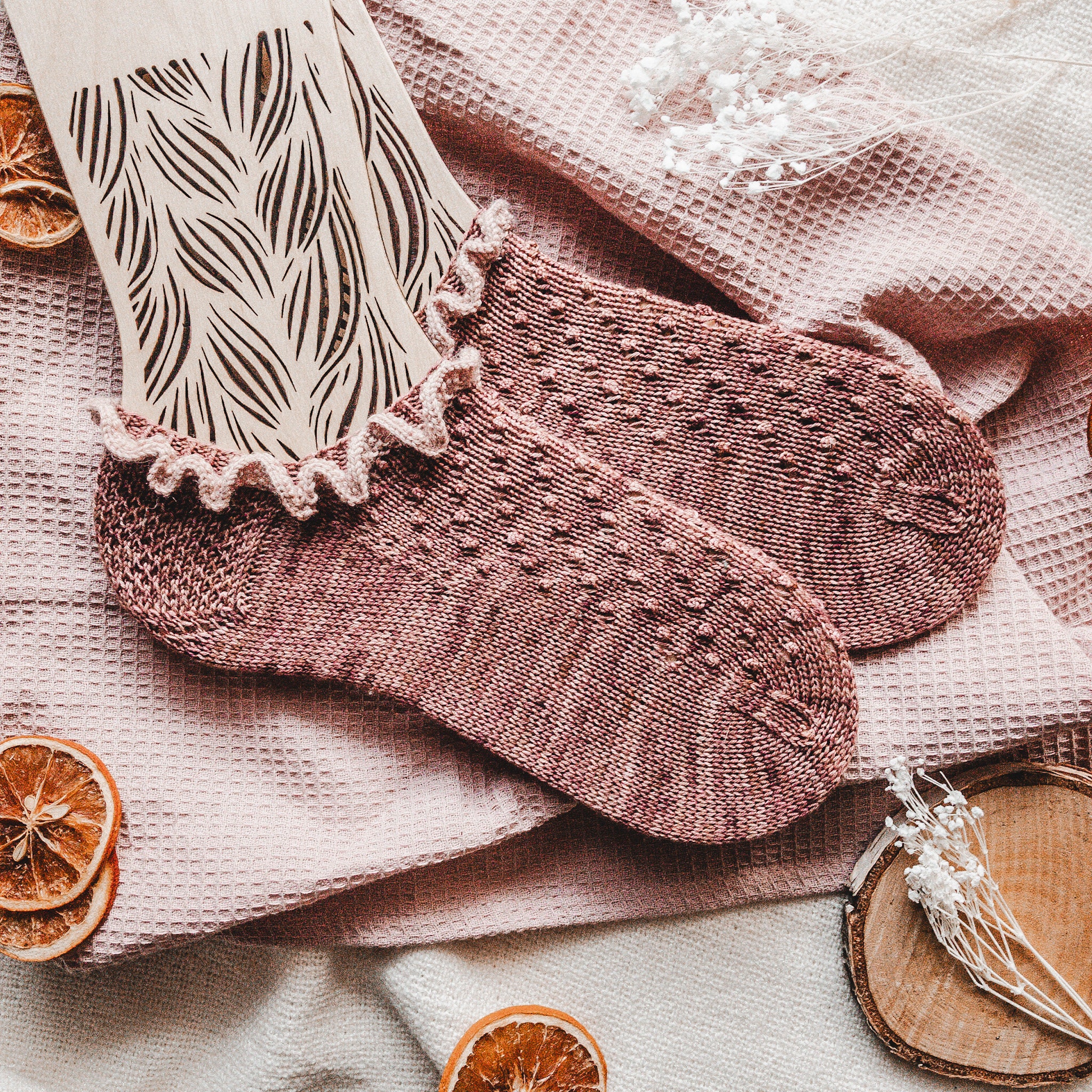 Bobble Shorties Socks Knitting Pattern, Summer Ankle Knit Sock Pattern ...