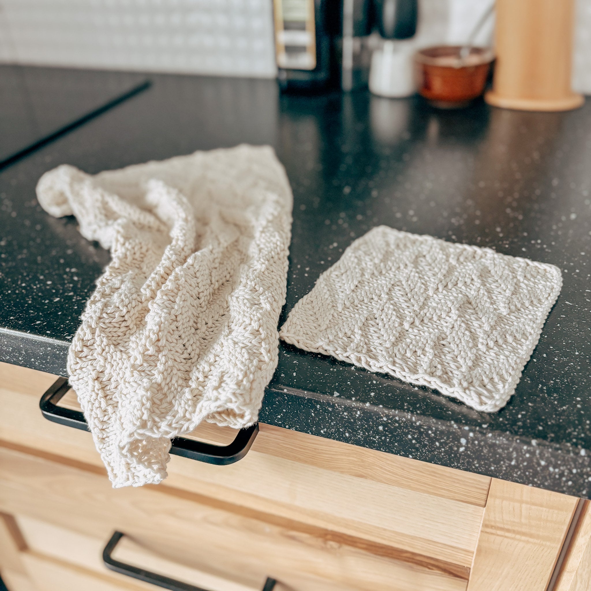 Simple Kitchen Towel Knitting Patterns, Easy Dish Towel Knit Pattern ...