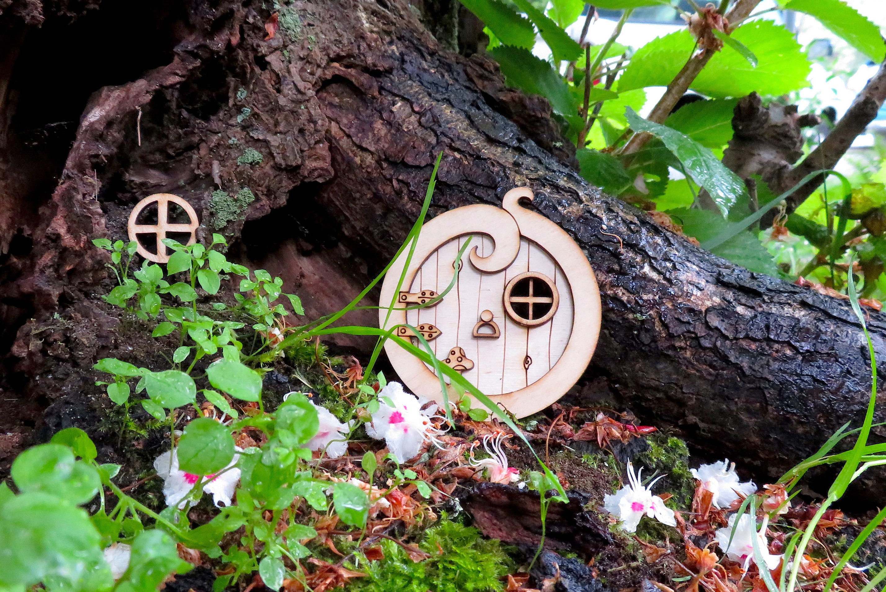 Round Fairy Door - Fairy Garden 3” - DIY Self-assembly Kit of Three ...
