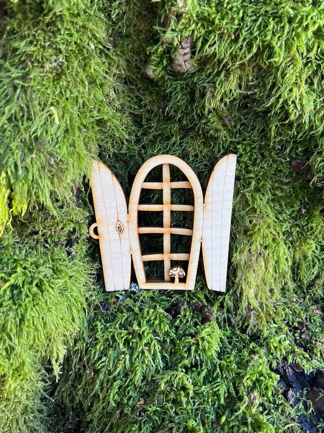 Fairy Window - Miniature Window With Shutters and Mushroom - DIY Fairy ...