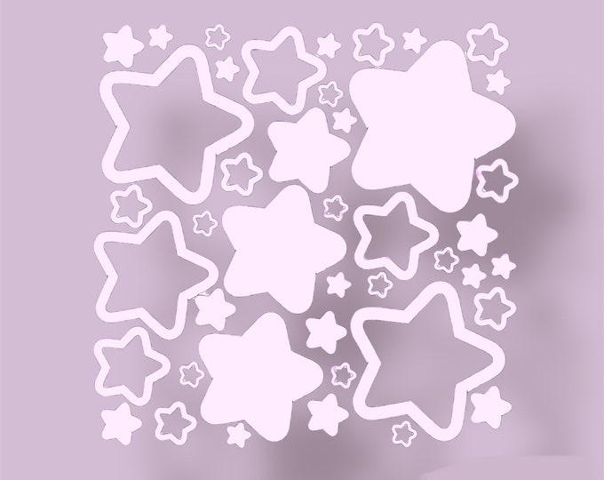 Holographic Chubby Star Stickers, Star Car Decals, Jdm - Etsy