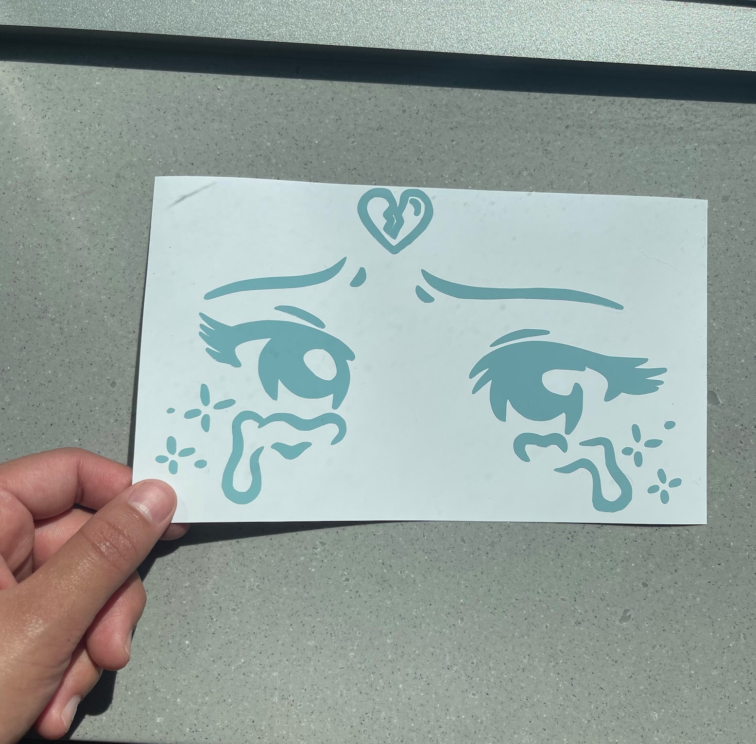 Crying Anime Eyes Decal Vinyl and Sticker for Car Laptop - Etsy