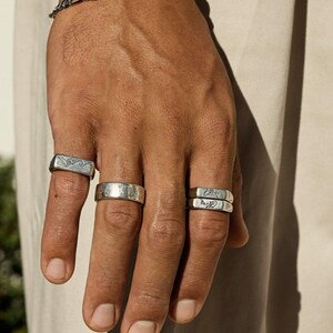 Union Ring | Wave & Mountain Design in Solid 925 Sterling Silver ...